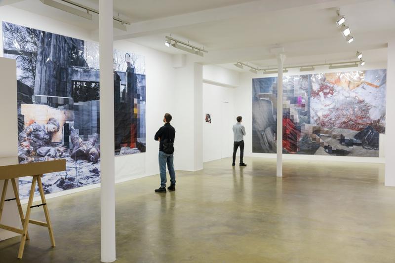 Pixel-Collage, 2016, Galerie Chantal Crousel, Paris