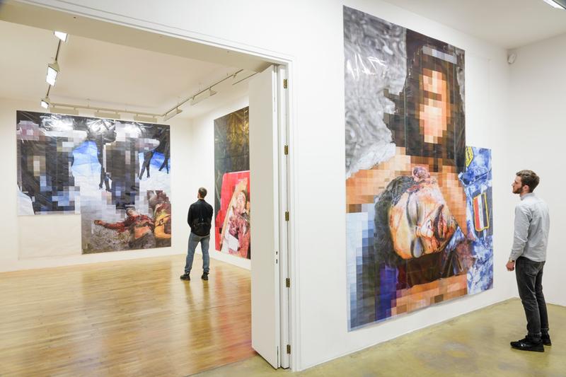 Pixel-Collage, 2016, Galerie Chantal Crousel, Paris